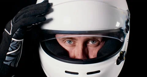 Man with strong blue eyes looking into t... | Stock Video | Pond5