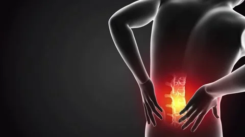 Man suffering from back pain Human body ... | Stock Video | Pond5