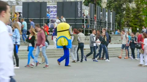man in suit cartoon character, minion, i... | Stock Video | Pond5