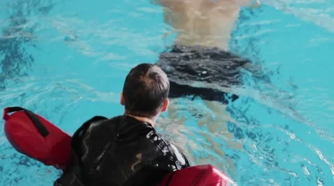 Swimming Pool Lifeguard Stock Video Footage | Royalty Free Swimming ...