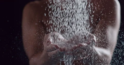 man taking a shower in slow motion | Stock Video | Pond5