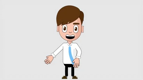 Man Talking Head Animation Character Loo... | Stock Video | Pond5