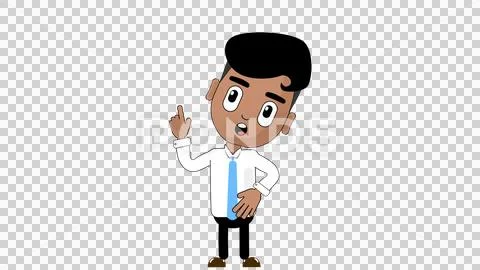 Man Thinking Cartoon Character Alpha Avatar Illustration #254304048