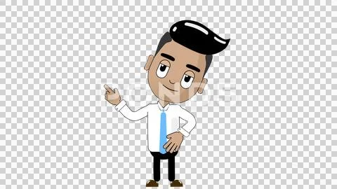 Man Thinking Cartoon Character Alpha Avatar Illustration #254304052