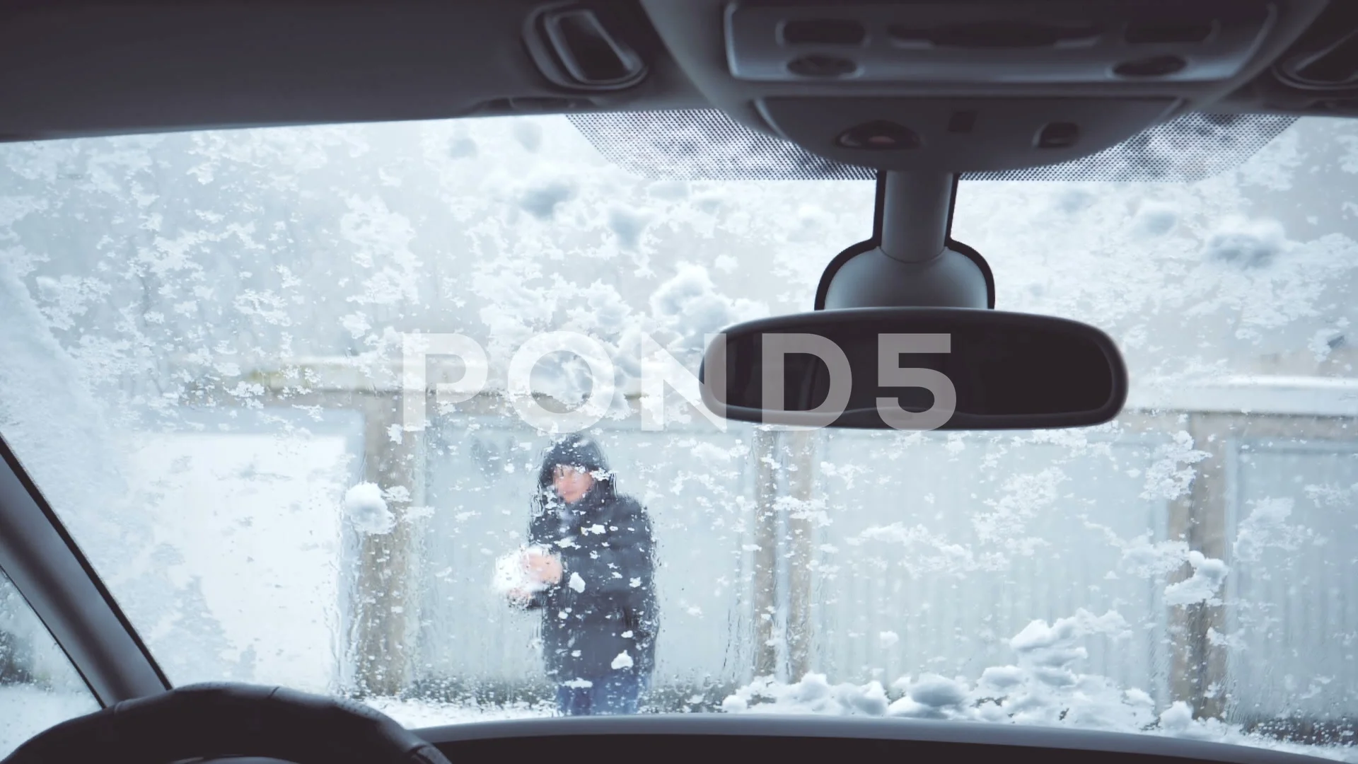 Throwing Snowballs At Cars