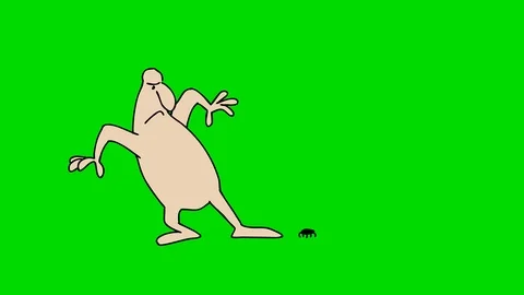 Man tries to crush the bug with his foot... | Stock Video | Pond5