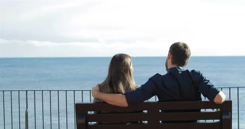 Man trying to hug her friend in the firs... | Stock Video | Pond5