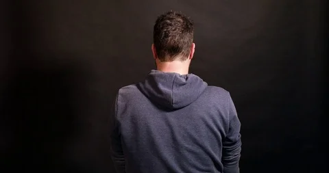 Man turning from back to front, starting... | Stock Video | Pond5