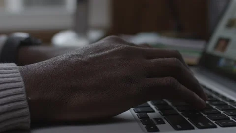 Man Typing on Laptop Keyboard | Stock Video | Pond5