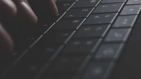 Man typing on tablet keyboard - 4k | Stock Video | Pond5