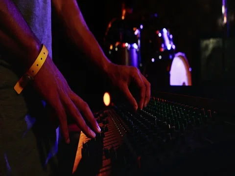 Man using dj mixer at nightclub 4k | Stock Video | Pond5