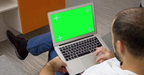 Man using Laptop Notebook computer with ... | Stock Video | Pond5
