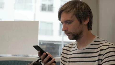 Man voice recognition with smart phone i... | Stock Video | Pond5