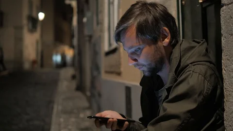 Man voice recognition with smart phone i... | Stock Video | Pond5