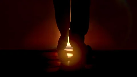 Man Walk Cycle in a Sunset Loop | Stock Video | Pond5