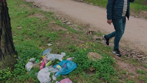 A Park Throw Garbage Stock Footage ~ Royalty Free Stock Videos | Pond5