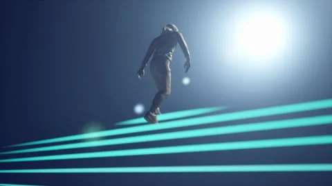 Man walking up the stairs, 3D animation | Stock Video | Pond5