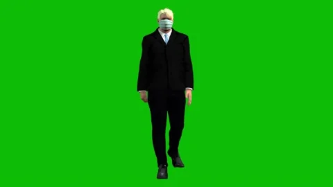 Man Wearing Mask Green Screen Animation | Stock Video | Pond5