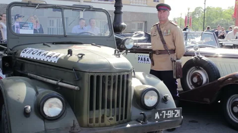 Man Wearing in Soviet Military Police Un... | Stock Video | Pond5