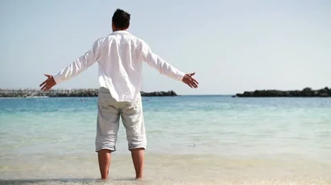 Man With Open Arms Stock Video Footage | Royalty Free Man With Open ...