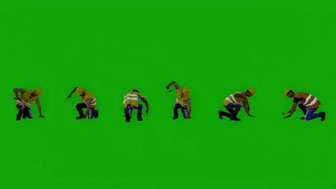 Man worker in green screen digging the g... | Stock Video | Pond5