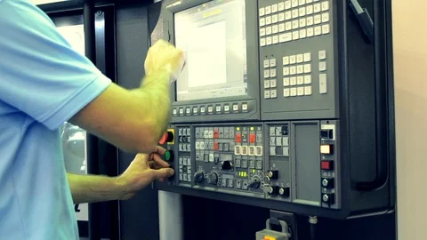 Man working on the control panel works w... | Stock Video | Pond5
