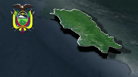 Manabi with Coat Of Arms Animation Map | Stock Video | Pond5