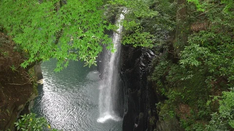 Manai waterfall of Takachiho Gorges in T... | Stock Video | Pond5