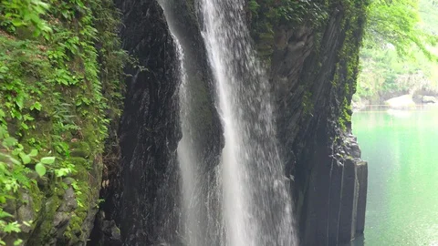 Manai waterfall of Takachiho Gorges in T... | Stock Video | Pond5