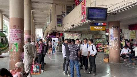 Indian Bus Stand Stock Footage ~ Royalty Free Stock Videos | Pond5