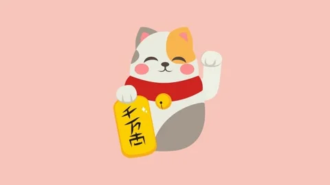 Maneki Neko Character Loopable Animation | Stock Video | Pond5