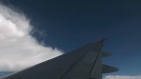 Maneuvering the aircraft during landing.... | Stock Video | Pond5