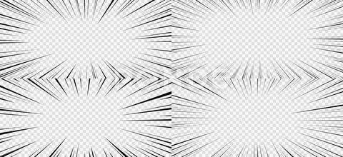 Manga transparent background with action lines Illustration #241967176