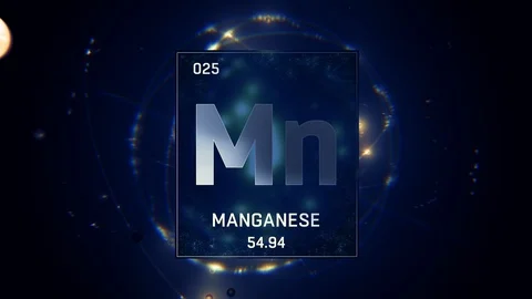 Manganese as Element 25 of the Periodic ... | Stock Video | Pond5