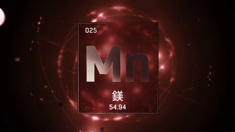 Manganese as Element 25 of the Periodic ... | Stock Video | Pond5