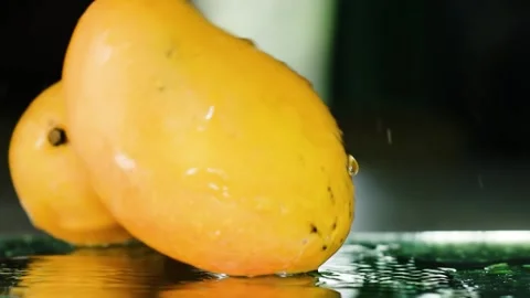 Mango Fruit Falling in Water with Splash... | Stock Video | Pond5