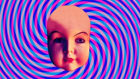 mannequin doll vintage freaky head face | Stock Video | Pond5