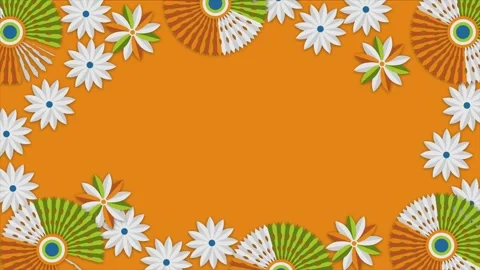 Manny Indian Tricolor Flowers Animation ... | Stock Video | Pond5