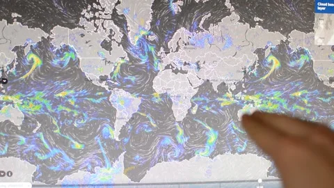 man's hand analysis weather radar report... | Stock Video | Pond5