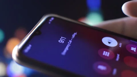 man's hand calling 911 emergency number ... | Stock Video | Pond5