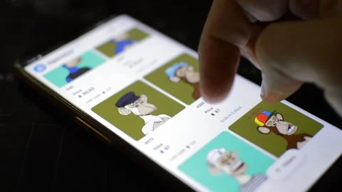 man's hand scrolling nft virtual digital... | Stock Video | Pond5