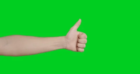 Mans hand show thumbs up gesture. Male h... | Stock Video | Pond5