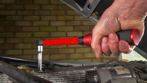 A man’s hand using a torque wrench in ... | Stock Video | Pond5