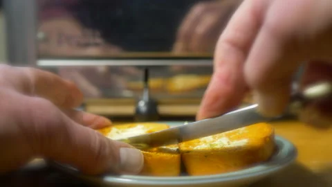 Buttering Toast Stock Video Footage | Royalty Free Buttering Toast ...