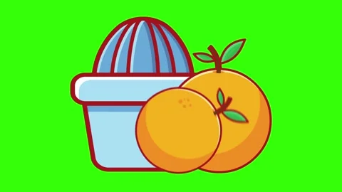 Manual juicer animation on green screen ... | Stock Video | Pond5