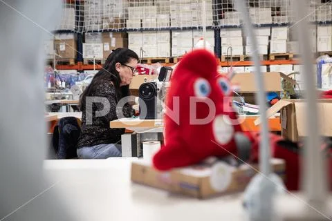 Manufacture of the phryges, the mascots of the Olympic Games Paris 2024 ...