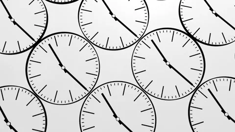 many black watch dials with rotating arr... | Stock Video | Pond5