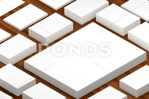 Many cards stack of paper template to presentation: Graphic #52177493