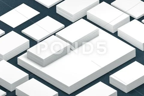 Many cards stack of paper template to presentation Illustration #52320136