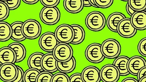 Many Euro Coins Falling Currency Animati... | Stock Video | Pond5